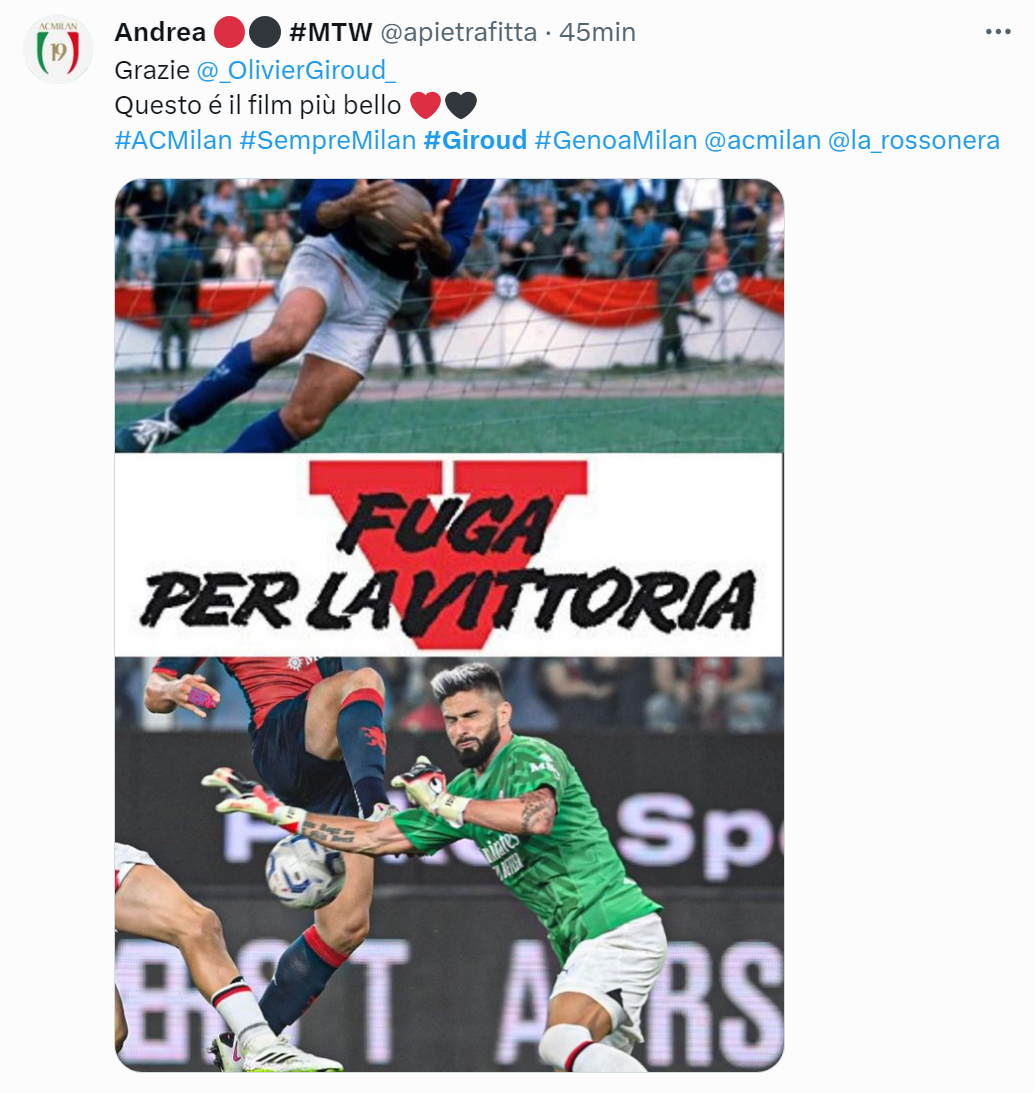 Giroud y Maignan, tras el Génova-Milán hay una lluvia de memes - Bake News